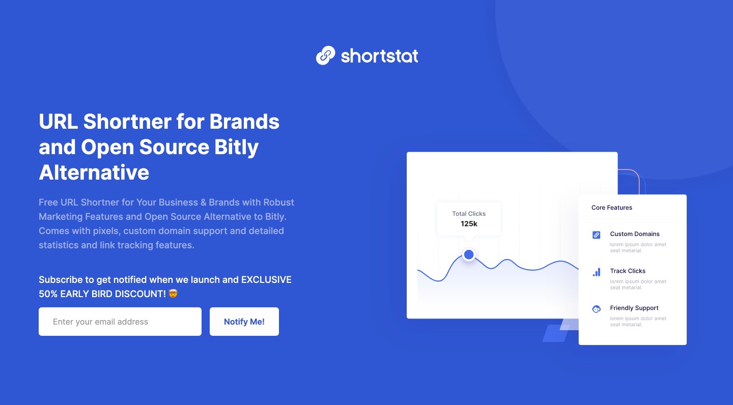 Free URL Shortner for Brands and Open Source Bitly Alternative | ShortStat